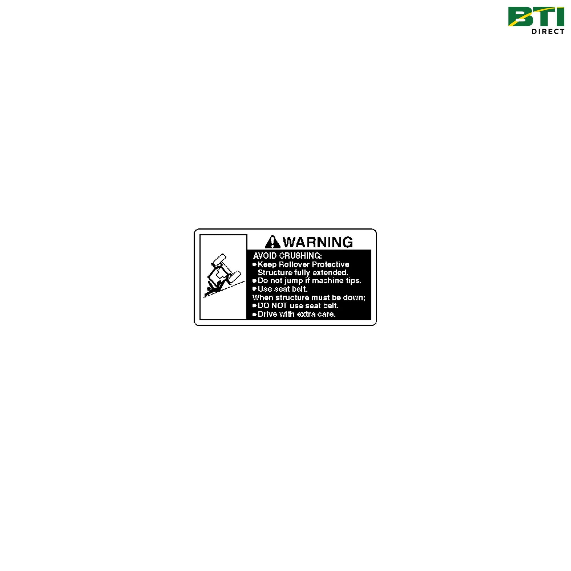 R114475: Roll-Gard™ Warning Label – BTI Direct